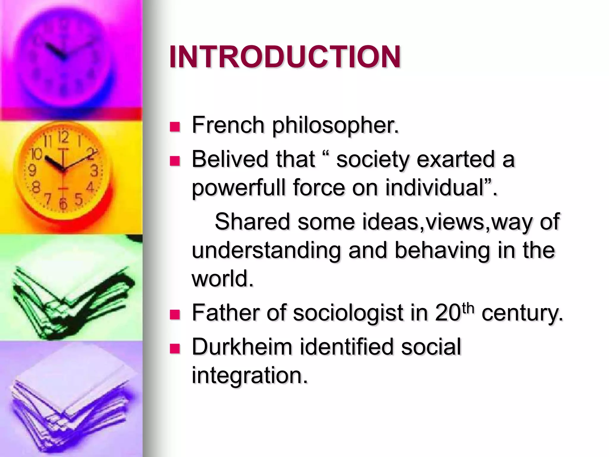 Emile durkheim father of sociology | PPT