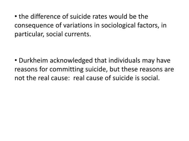 Emile durkheim theory of suicide and types of suicide with diagramatic ...