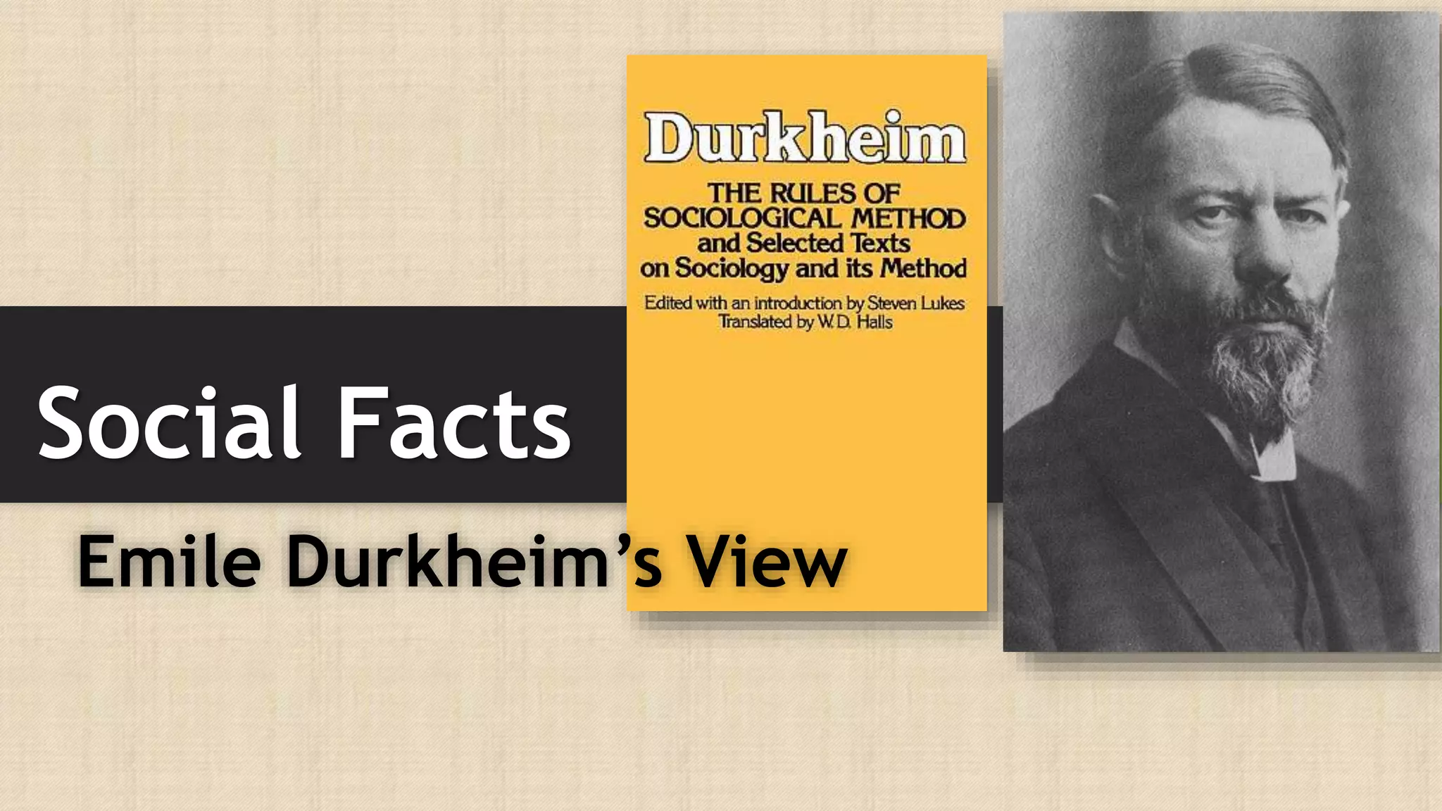 Emile Durkheim- What is Social Facts? | PPTX