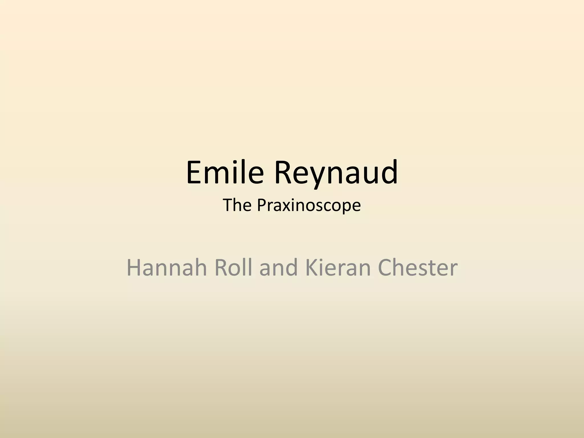 Emile Reynaud | PPT