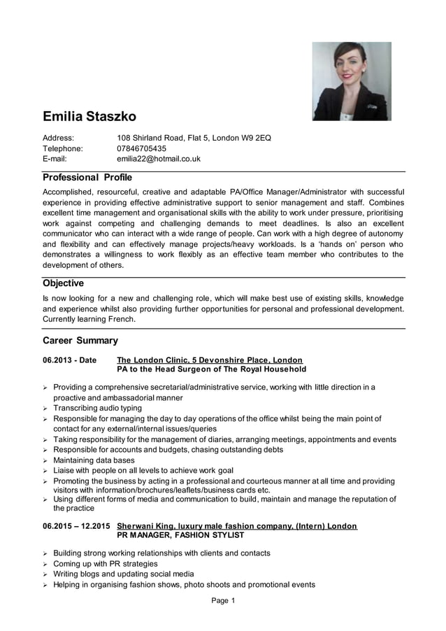 Emilia cv | PDF