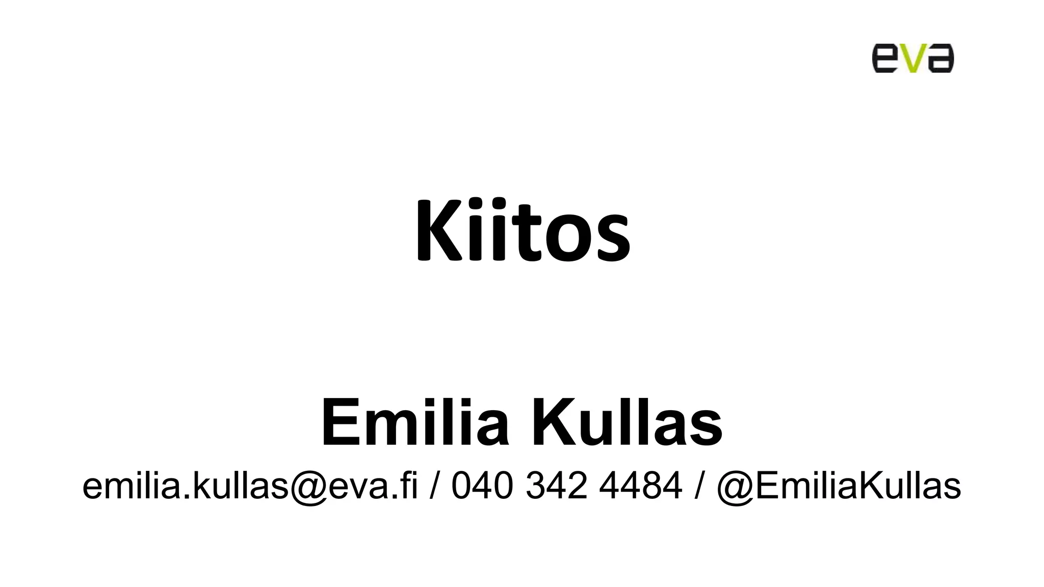 Emilia Kullas, EVA - Miten lottokansa oppi vaurastumaan | PPTX