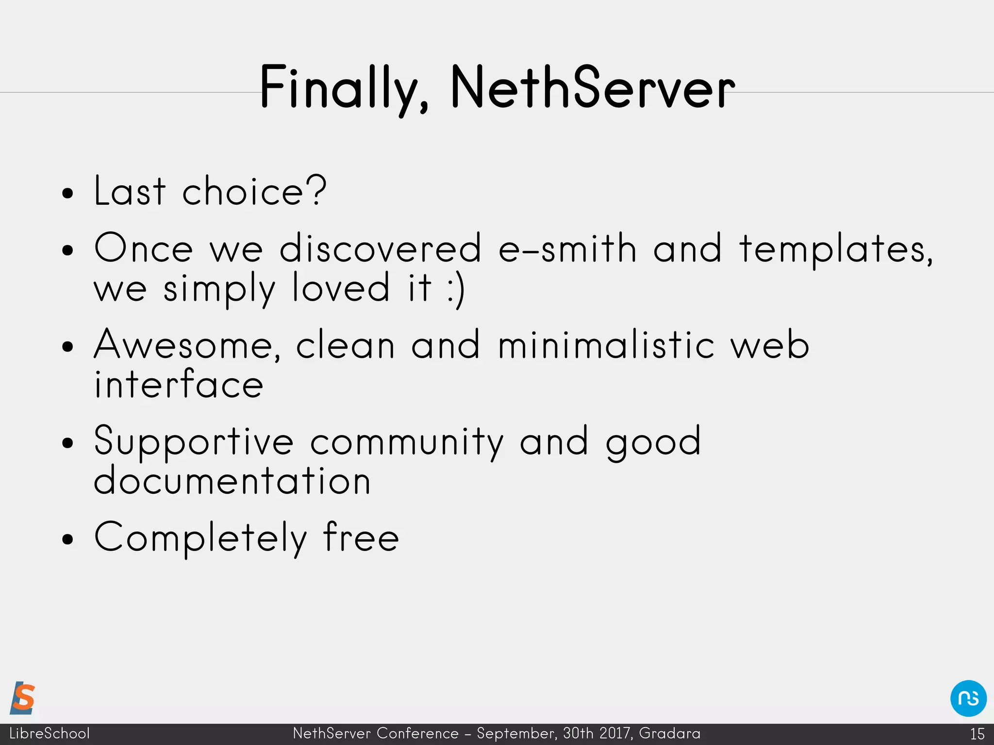 The LibreSchool project: integrating NS in a scholastic FOSS ...