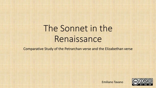 The Sonnet in the Renaissance | PPT