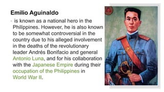 Emilio Aguinaldo's Life as a Presidents of the Philippines | PPTX