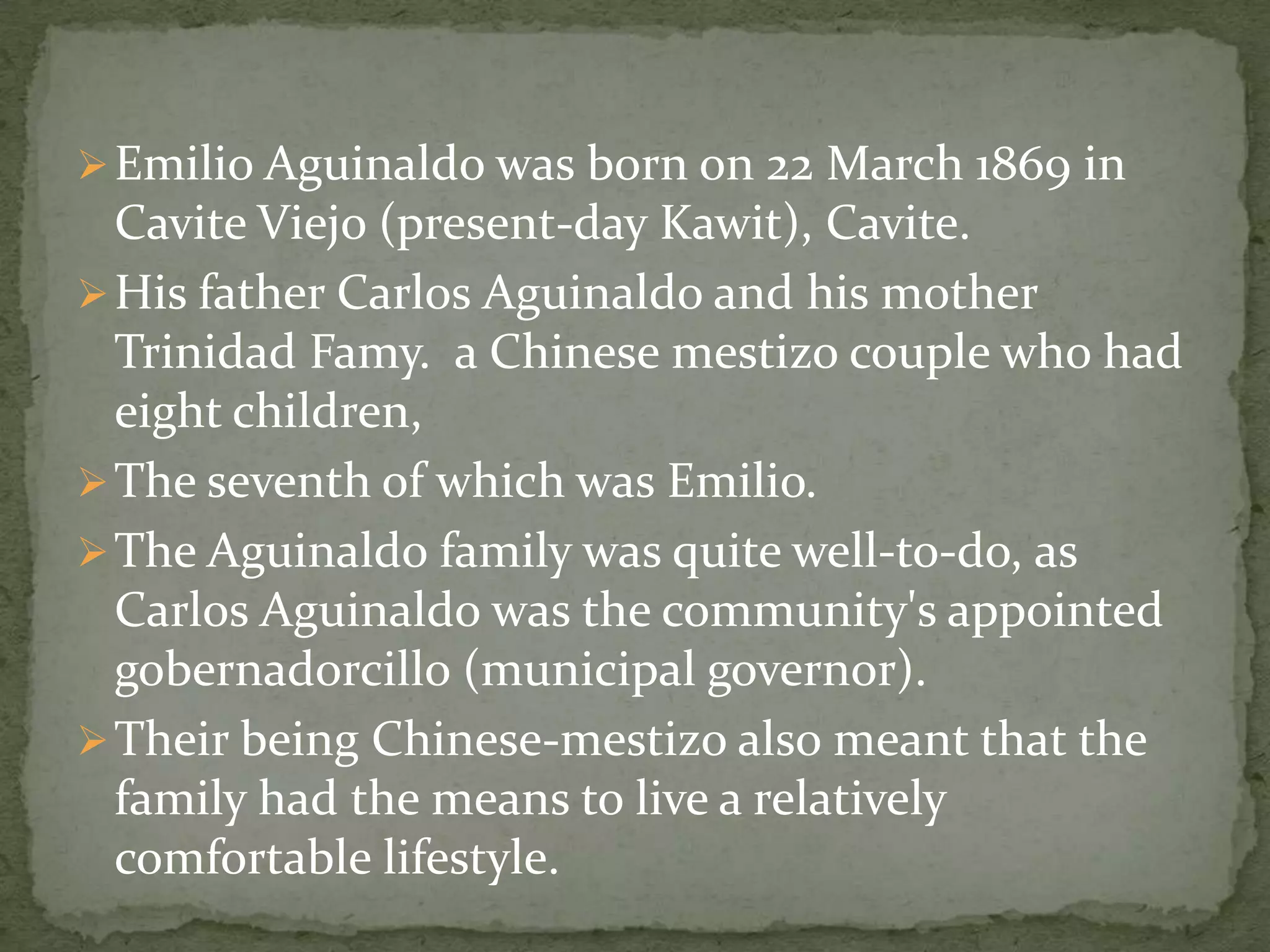 Emilio aguinaldo y famy | PPTX