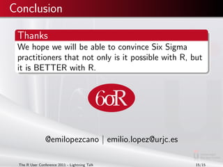 Six Sigma is Possible with R | PPT