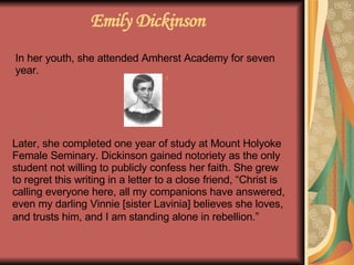 Emily Dickinson | PPT