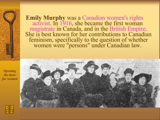 Emily Murphy.Ppt | Law