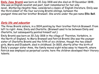 Emily brontë | PPTX