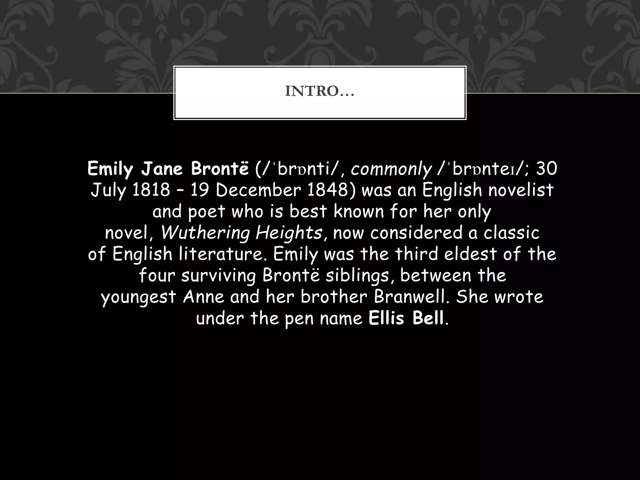 Emily brontë | PPTX