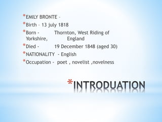 Emily Bronte | PPTX