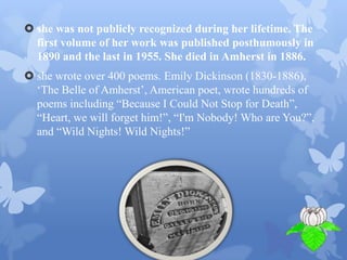 Emily dickinson | PPTX | Poetry | Books and Literature