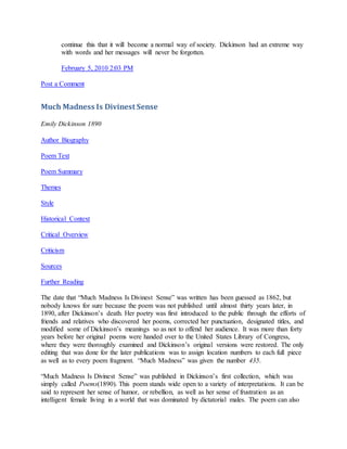 Emily dickinson | DOCX