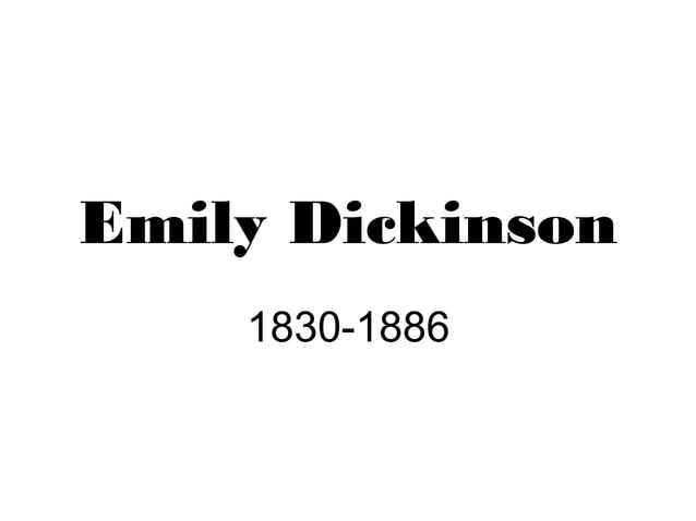 Emily dickinson bio | PPT