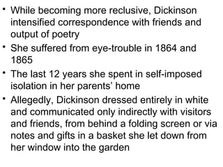 Emily dickinson bio | PPT