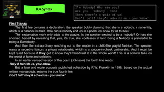 EMILY DICKINSON_I'm Nobody_Who are you_STYLISTIC ANALYSIS.pptx