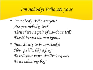 Emily Dickinson poems | PPT