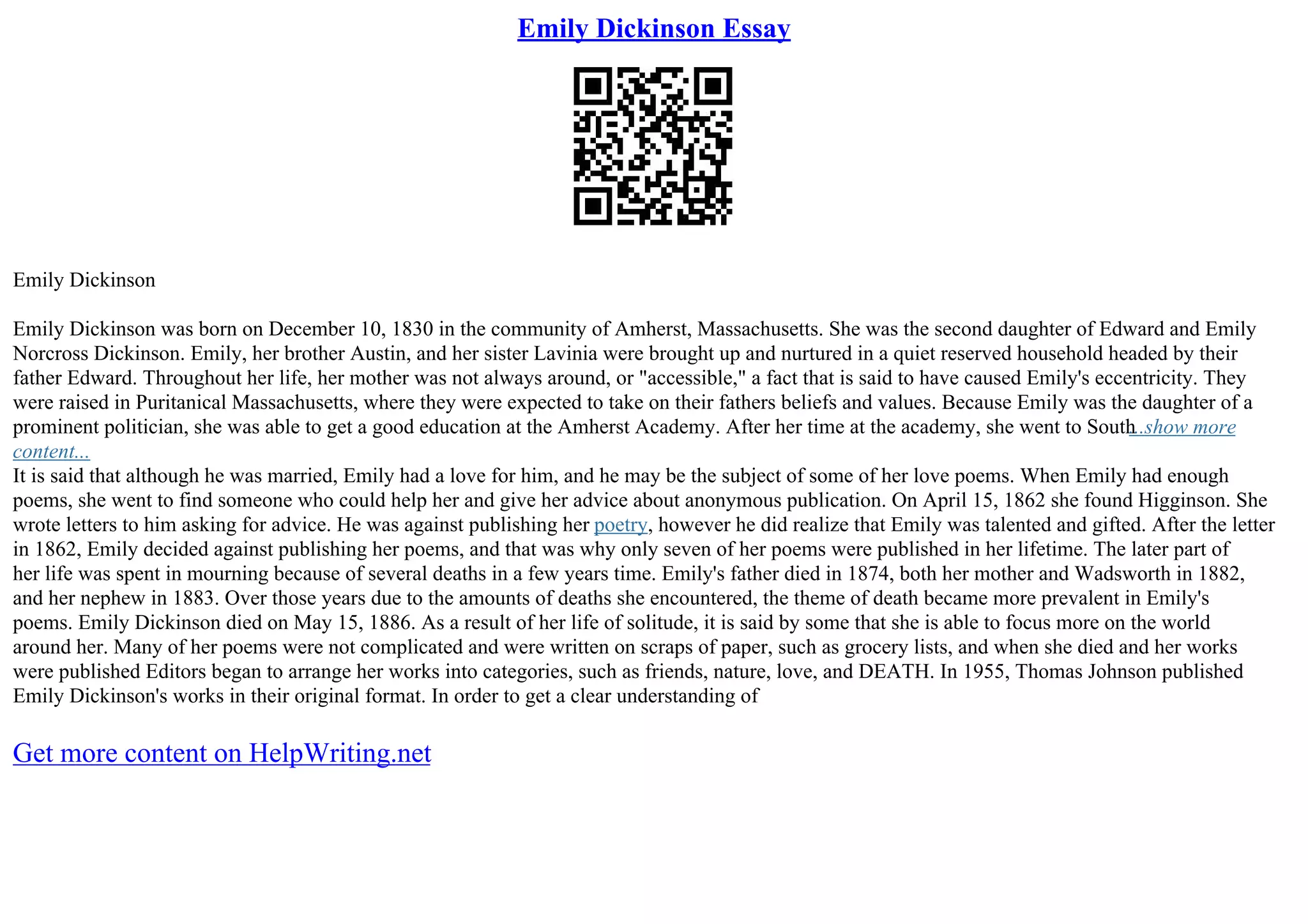 Emily Dickinson Themes | PPT