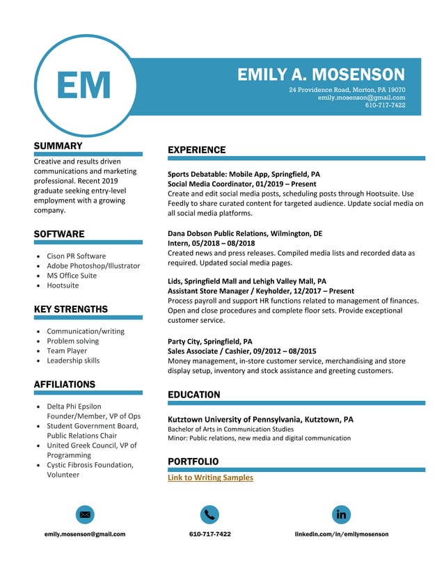 Emily Mosenson Resume | PDF | Business | Business and Finance