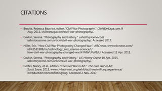 Photography in the Civil War | PPTX