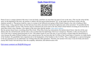 Emily Point Of View | PPT