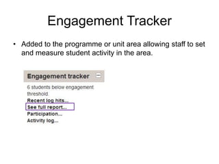 Tracking student engagement in Moodle Emily Webb | PPT