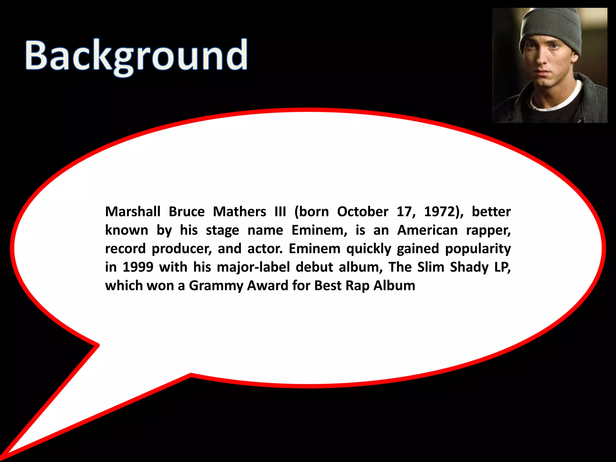 Eminem | PPTX | Hip Hop Music | Music