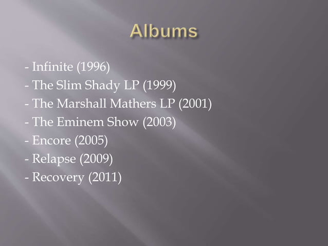 Eminem Biography | PPTX