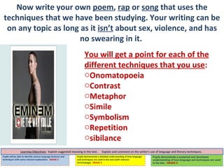 Teaching poetry analysis through rap: Eminem - Love the way you lie ...