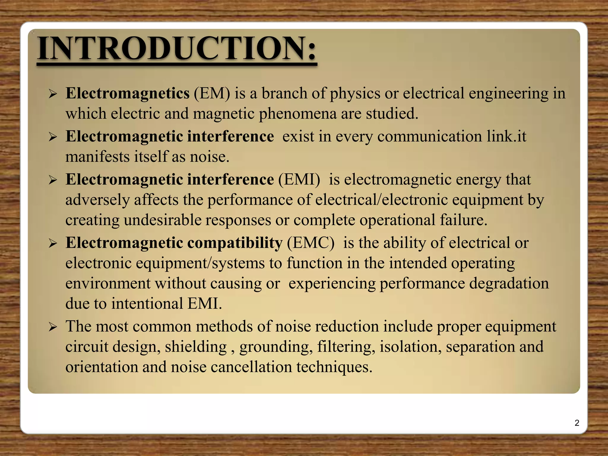 Electromagnetic Interference And Electromagnetic Compatibility Pptx Science