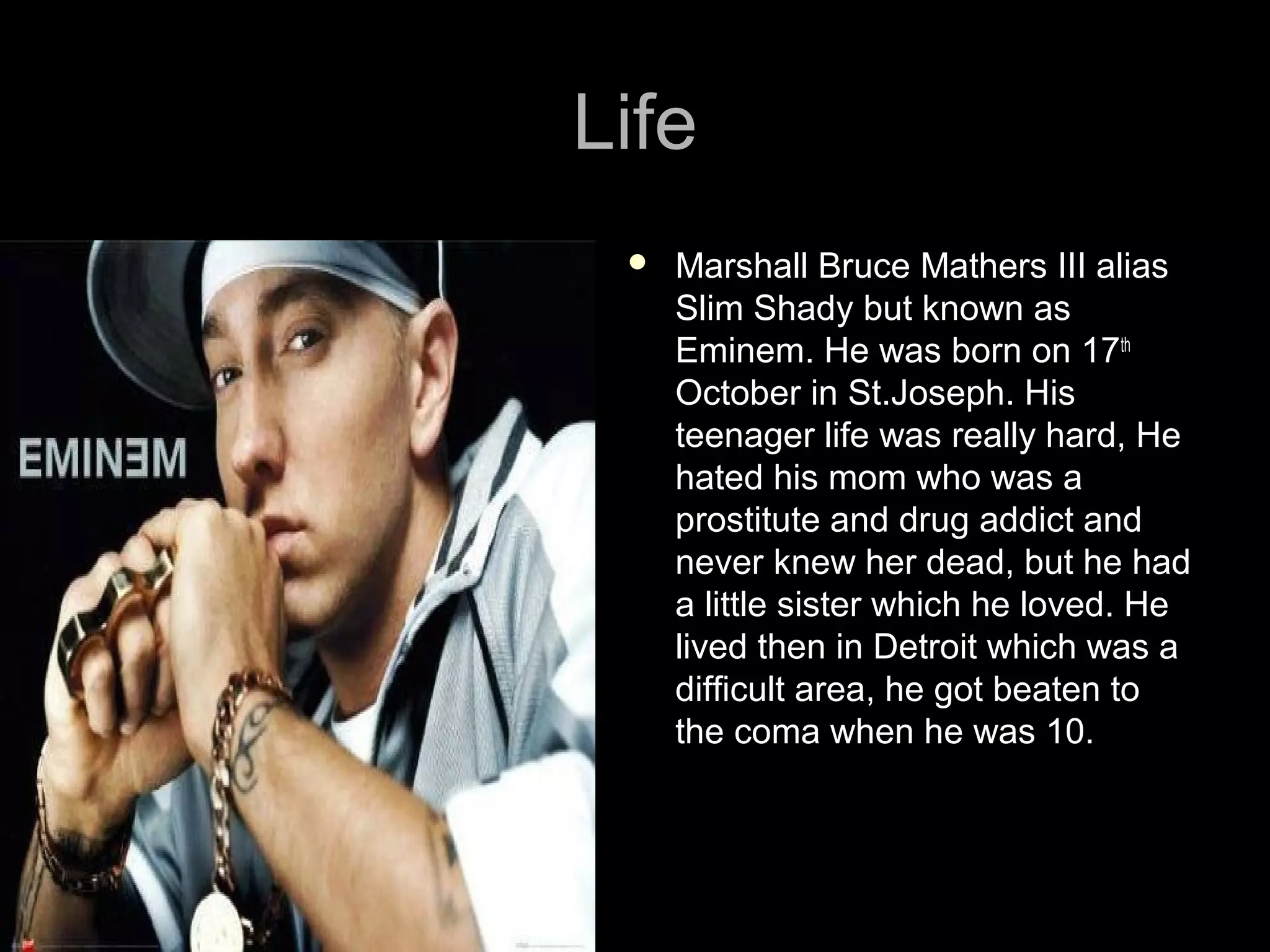Eminem towards his career | PPT