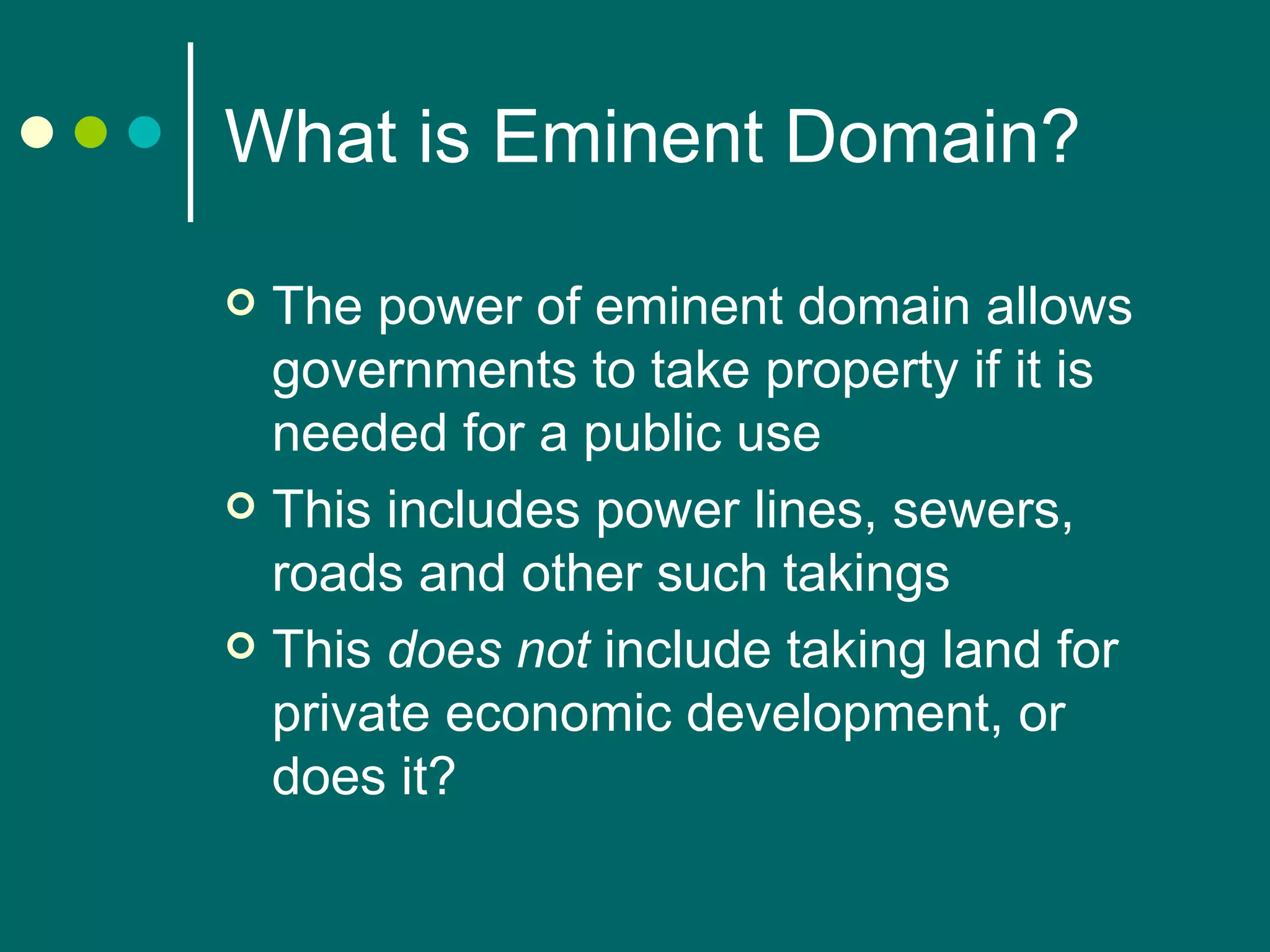 Eminent Domain | PPT