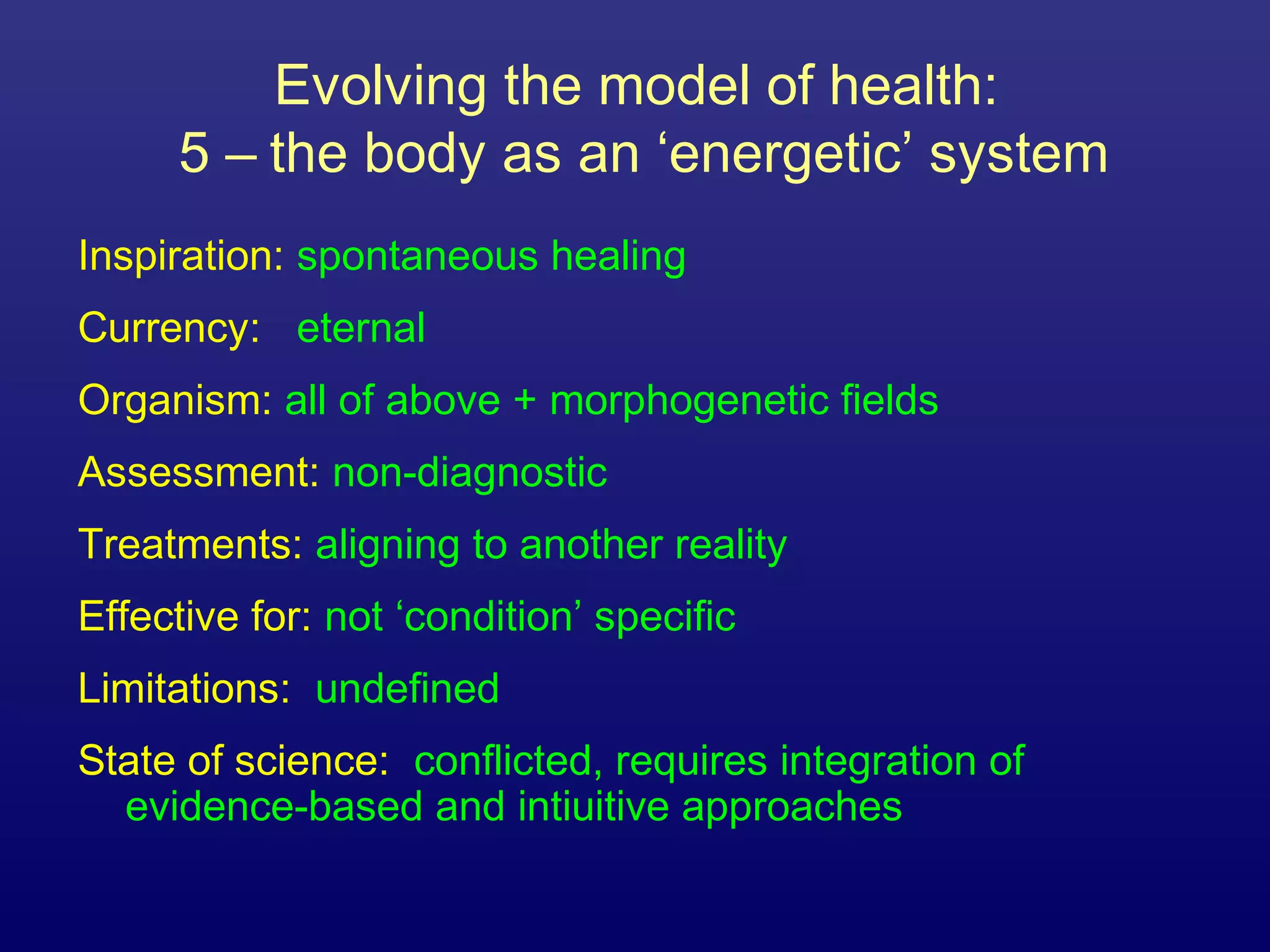 Introduction to Energy Medicine | PPT | Holistic Health | Alternative ...
