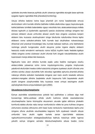 Eminye yemizamo eyenziwayo ukuthuthukisa ulimi lwesizulu | DOCX