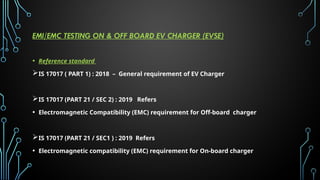 EMI EMC testing off board EV CHarger presentation | PPTX