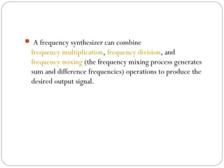 Frequency Synthesized Signal Generator | PPT
