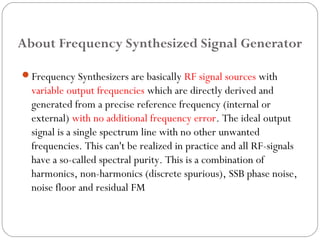 Frequency Synthesized Signal Generator | PPT