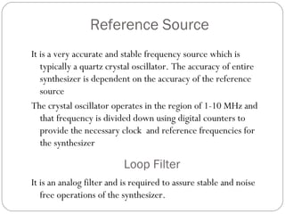 Frequency Synthesized Signal Generator | PPT