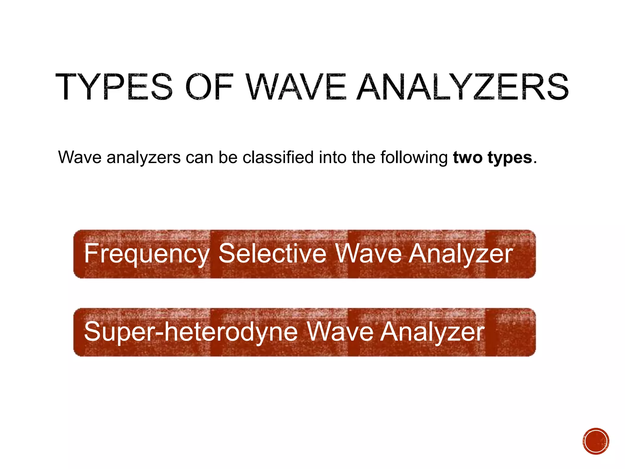 ELECTRONIC MEASUREMENT AND INSTRUMENT: WAVE ANALYZER | PPTX