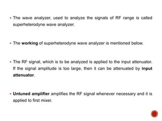 ELECTRONIC MEASUREMENT AND INSTRUMENT: WAVE ANALYZER | PPTX