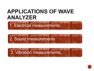 ELECTRONIC MEASUREMENT AND INSTRUMENT: WAVE ANALYZER | PPTX
