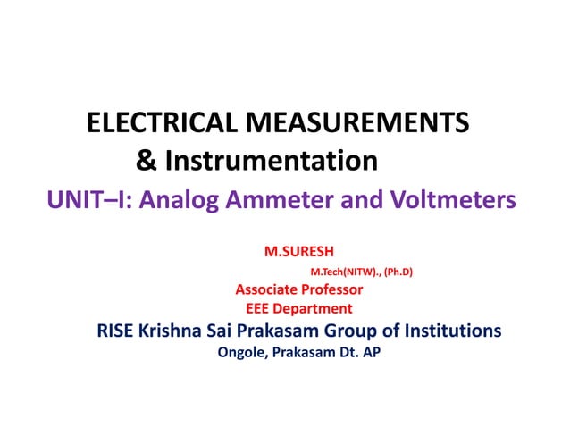 EMI PPT (UNIT-1)-FINAL.pdf | Physics | Science