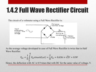 Voltmeter & Transformers: Types and Applications. | PPTX