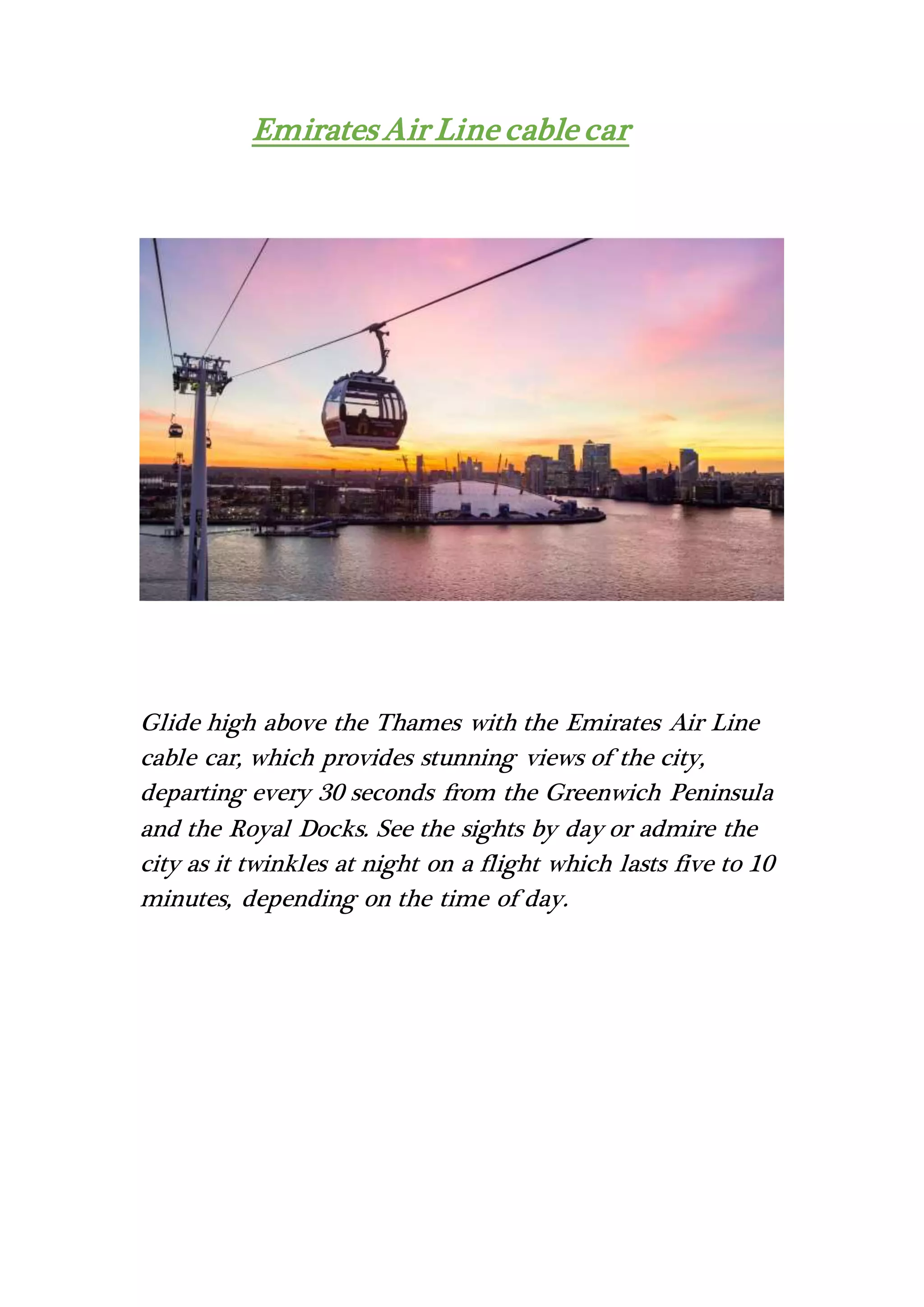 Emirares air line cable car | DOCX
