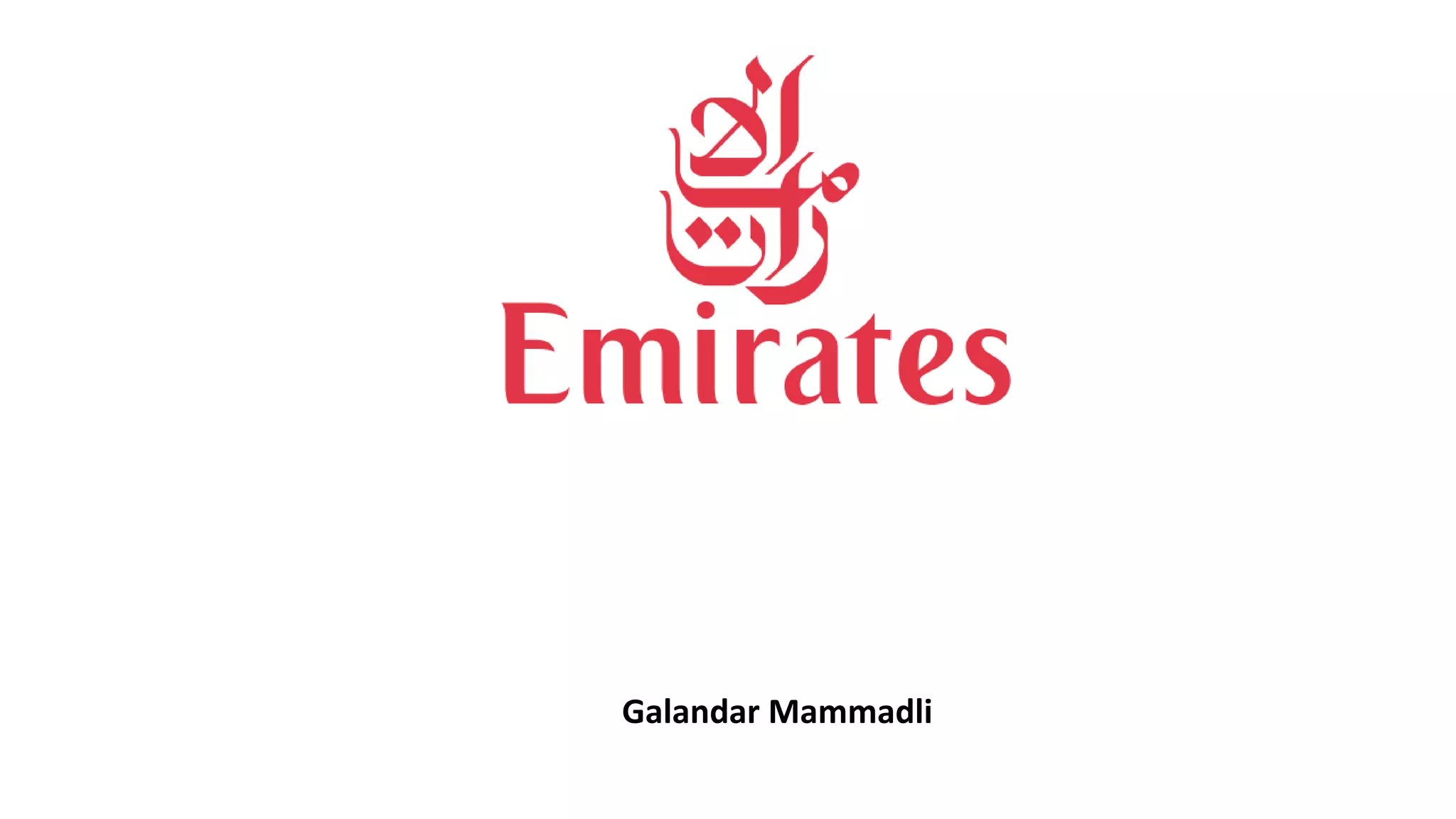 Emirates Strategic Management Analysis | PPT