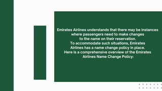 Emirates Airlines name change policy | PPT