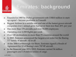 Emirates consumer behaviour anaysis | PPTX