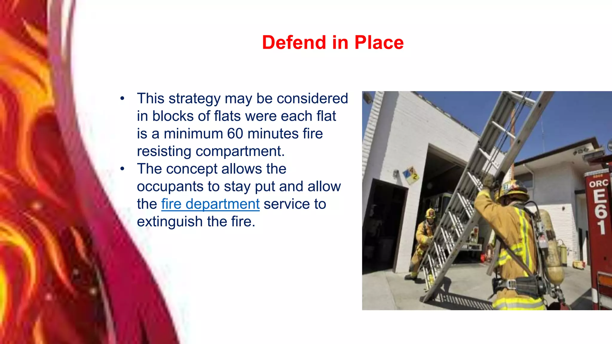 The Fire Department And The Evacuation Plan | PPTX