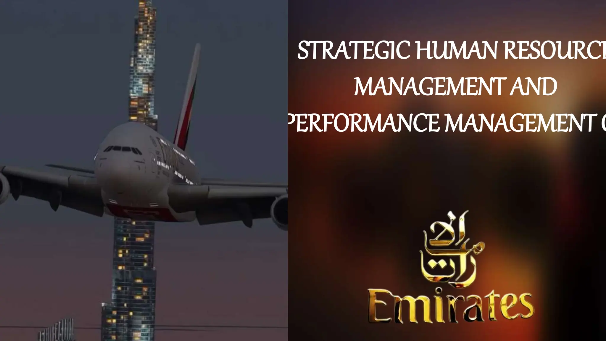 SHRM & PERFORMANCE MANAGEMENT OF EMIRATES. | PPTX